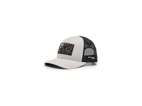 Columbia Pfg Fish Flag Mesh Snap Back Hat - Gray