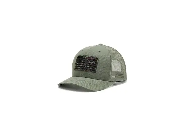 Columbia Pfg Fish Flag Mesh Snap Back Hat - Green