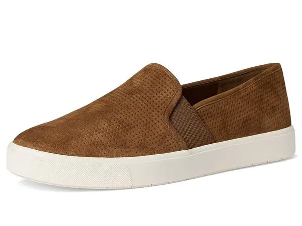 Vince Blair 5 Perforated Leather Slip-on Sneakers - Tan