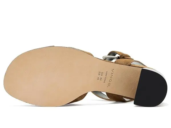 Vince Salma Strappy Block Heel Sandals - Tan