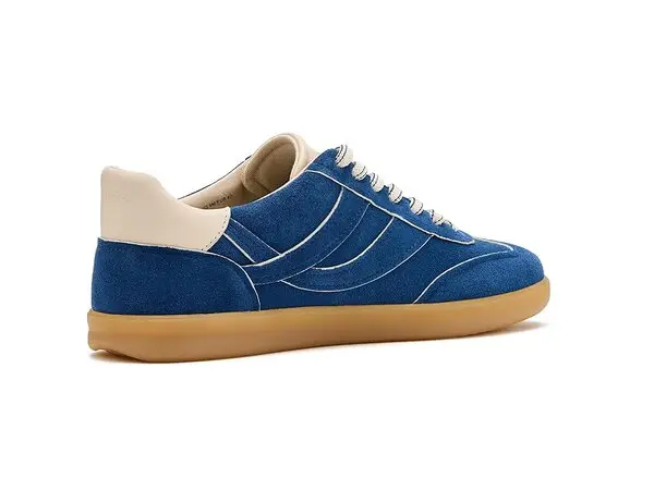 Vince Oasis Edge Paint-w Lace-up Shoes In Suede - Blue