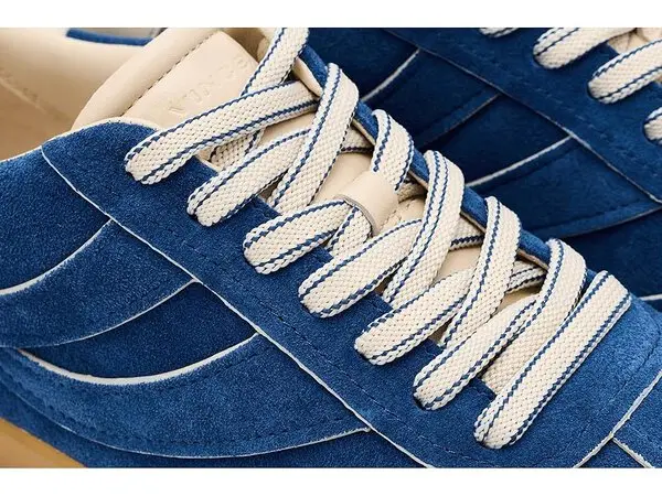 Vince Oasis Edge Paint-w Lace-up Shoes In Suede - Blue