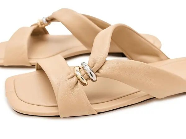 Vince Vilma Suede Slide Sandals With Metal Detail - Multi