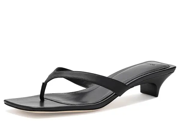 Vince San Juan Jelly Thong Sandals With Kitten Heel - Black