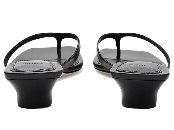 Vince San Juan Jelly Thong Sandals With Kitten Heel - Black