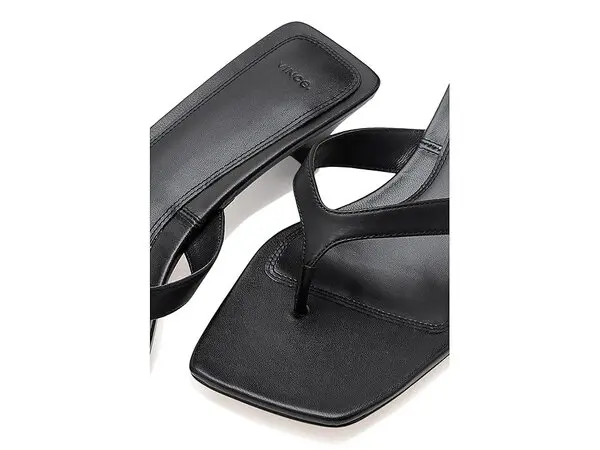Vince San Juan Jelly Thong Sandals With Kitten Heel - Black