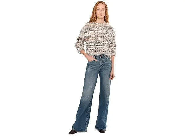 Madewell Fawn Open Stitch Stripe Pullover Sweater