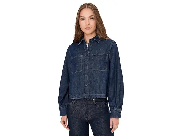 Madewell Sculptural Sleeve Denim Shirt - Blue