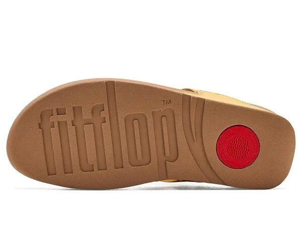 Fitflop Lulu Leather Toepost Wedge Sandals - Tan