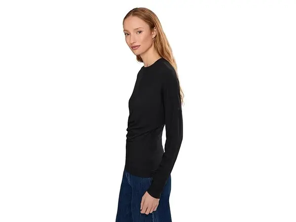 Vince Long Sleeve Crew With Draped Detail
