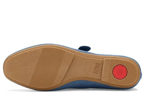 Fitflop Delicato Wave-edge Canvas Mary Janes - Blue