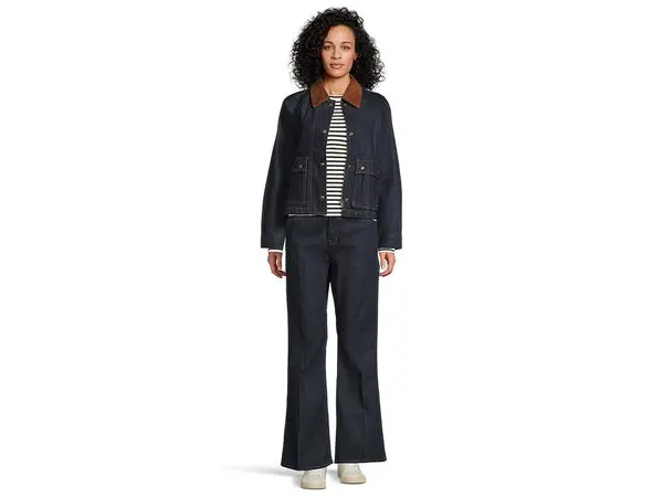 Madewell Easy Puff Sleeve Long Sleeve Stripe T-shirt - Blue