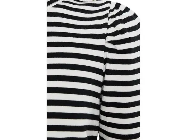 Madewell Easy Puff Sleeve Long Sleeve Stripe T-shirt - Blue