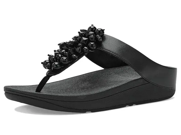 Fitflop Fino Embellished Wedge Sandals - Black