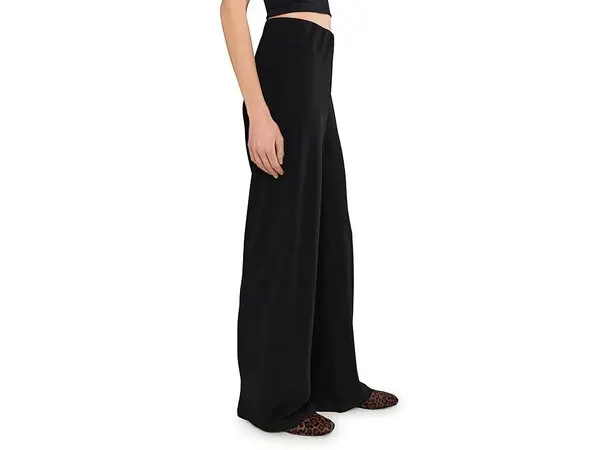 Vince High Waist Crepe Bias Pants - Black