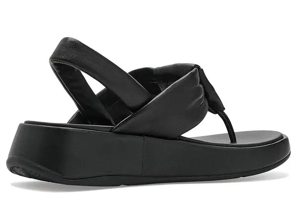 Fitflop F Mode Knot Soft Leather Back Strap Sandals - Black