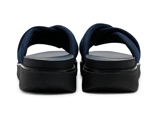 Fitflop Gen Ff Folded Denim Slides Wedge Sandals