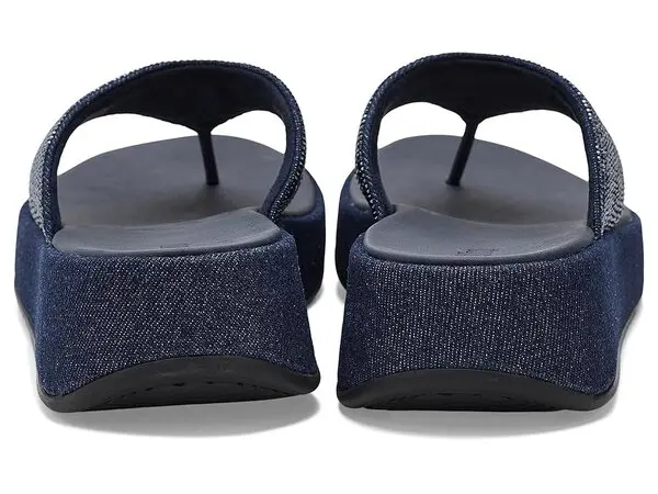 Fitflop F Mode Denim And Hotfix Wedge Sandals