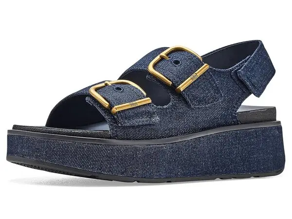Fitflop Gen Ff Max Buckle Denim Back Strap Wedge Sandals