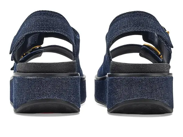 Fitflop Gen Ff Max Buckle Denim Back Strap Wedge Sandals