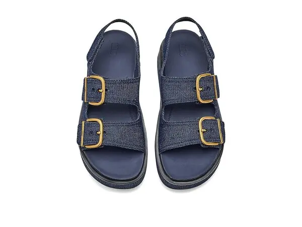 Fitflop Gen Ff Max Buckle Denim Back Strap Wedge Sandals
