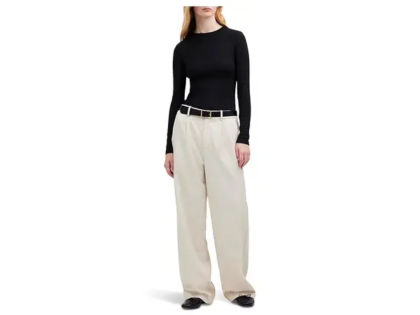 Madewell Modal Rib Long Sleeve Crewneck - Black
