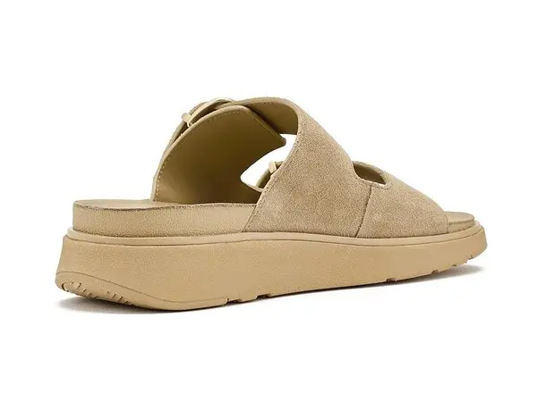 Fitflop Gen Ff Buckle Suede Wedge Slides - Brown