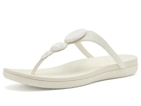 Fitflop Solay Glossy-disc Toe-post Sandals - White