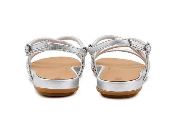 Fitflop Gracie Crystal Embellished Strappy Wedge Sandals - Silver