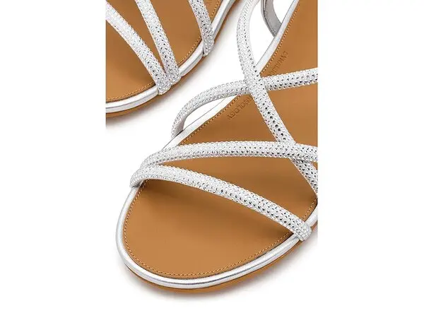 Fitflop Gracie Crystal Embellished Strappy Wedge Sandals - Silver