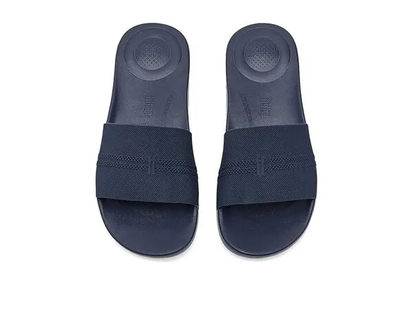 Fitflop Iqushion Pool Slides Wedge Shoes - Navy