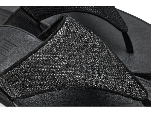 Fitflop Lulu Shimmerglitz Wedge Sandals - Black