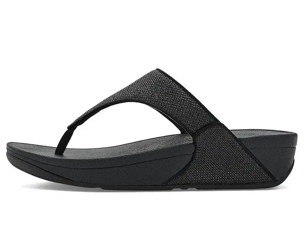 Fitflop Lulu Shimmerglitz Wedge Sandals - Black