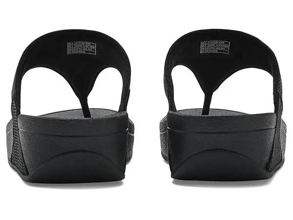 Fitflop Lulu Shimmerglitz Wedge Sandals - Black