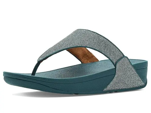 Fitflop Lulu Shimmerglitz Wedge Sandals - Deep Ocean