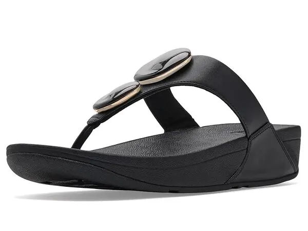 Fitflop Lulu Marbled-stone Wedge Sandals - Black
