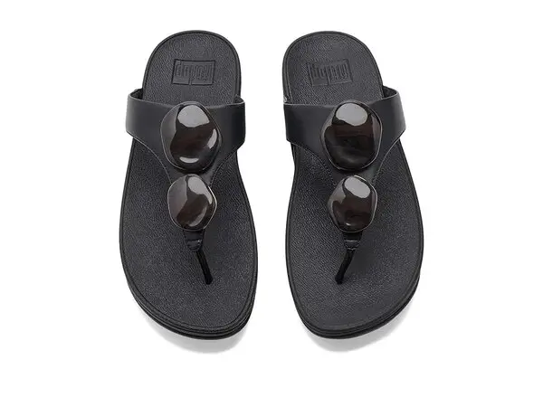 Fitflop Lulu Marbled-stone Wedge Sandals - Black