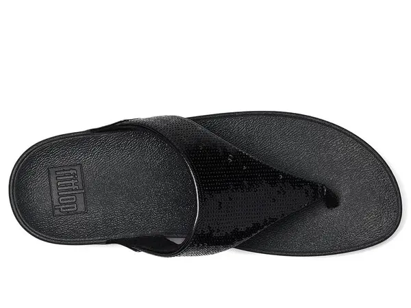 Fitflop Lulu Sequin Wedge Sandals - Black