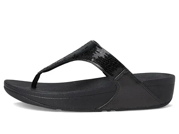 Fitflop Lulu Sequin Wedge Sandals - Black