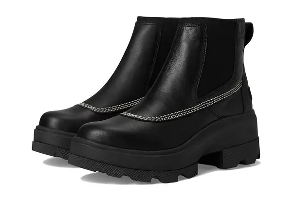 Sorel Joan Frwd Chelsea Boots - Black/bleached Ceramic