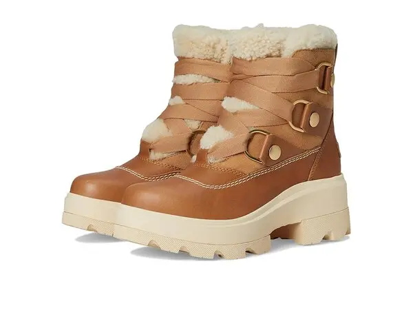 Sorel Joan Frwd Cozy Waterproof Lace-up Block Heel Boots - Brown