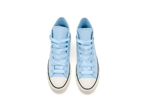 CONVERSE Chuck Taylor All Star Lift Platform Peached Canvas High-top Shoes - Blue