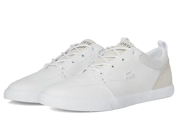 Lacoste Bayliss Leather Lace-up Sneakers - White