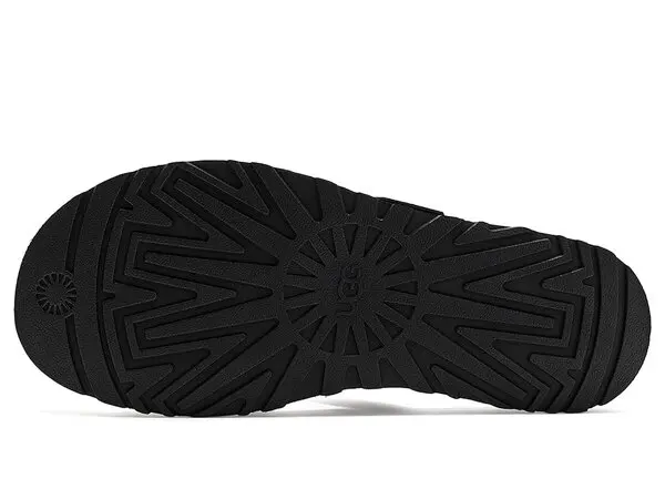 UGG Goldengaze Suede Slides With Adjustable Strap - Black