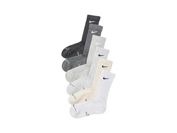 Nike Elevated Crew Socks Set Of Six - Bone