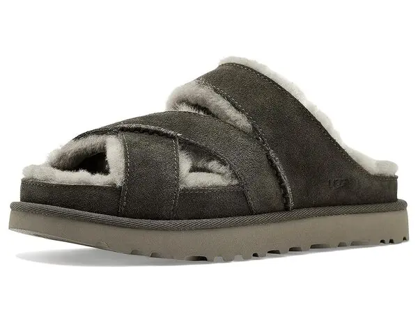 UGG Greenport Cross Strap Slide Slipper - Gray