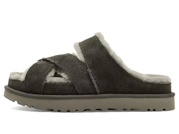 UGG Greenport Cross Strap Slide Slipper - Gray