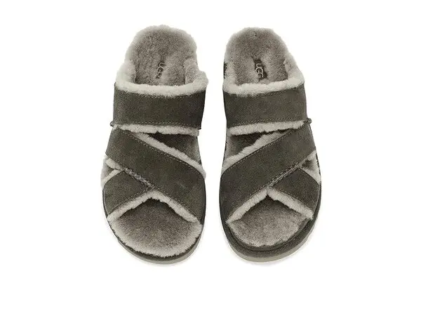 UGG Greenport Cross Strap Slide Slipper - Gray
