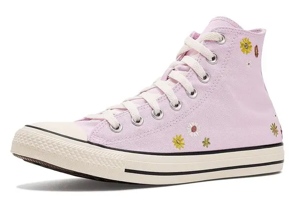 CONVERSE Chuck Taylor All Star Embroidered Floral High-top Sneakers - Pink