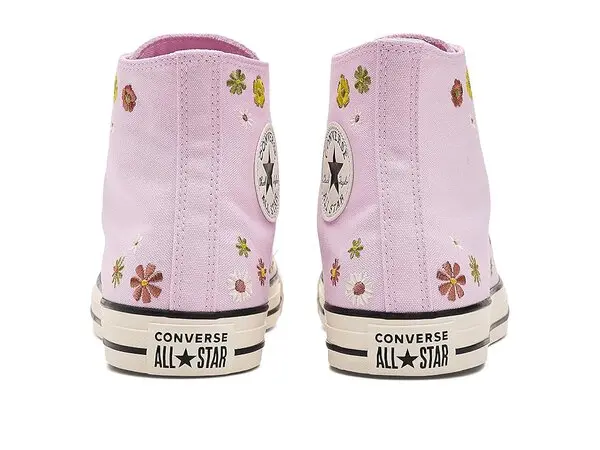 CONVERSE Chuck Taylor All Star Embroidered Floral High-top Sneakers - Pink